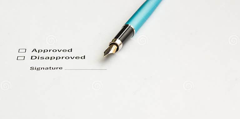 Document for Making an Important Decision and Signing Stock Image ...