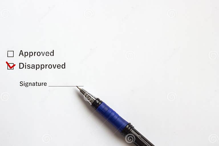 Document for Making an Important Decision and Signing Stock Image ...