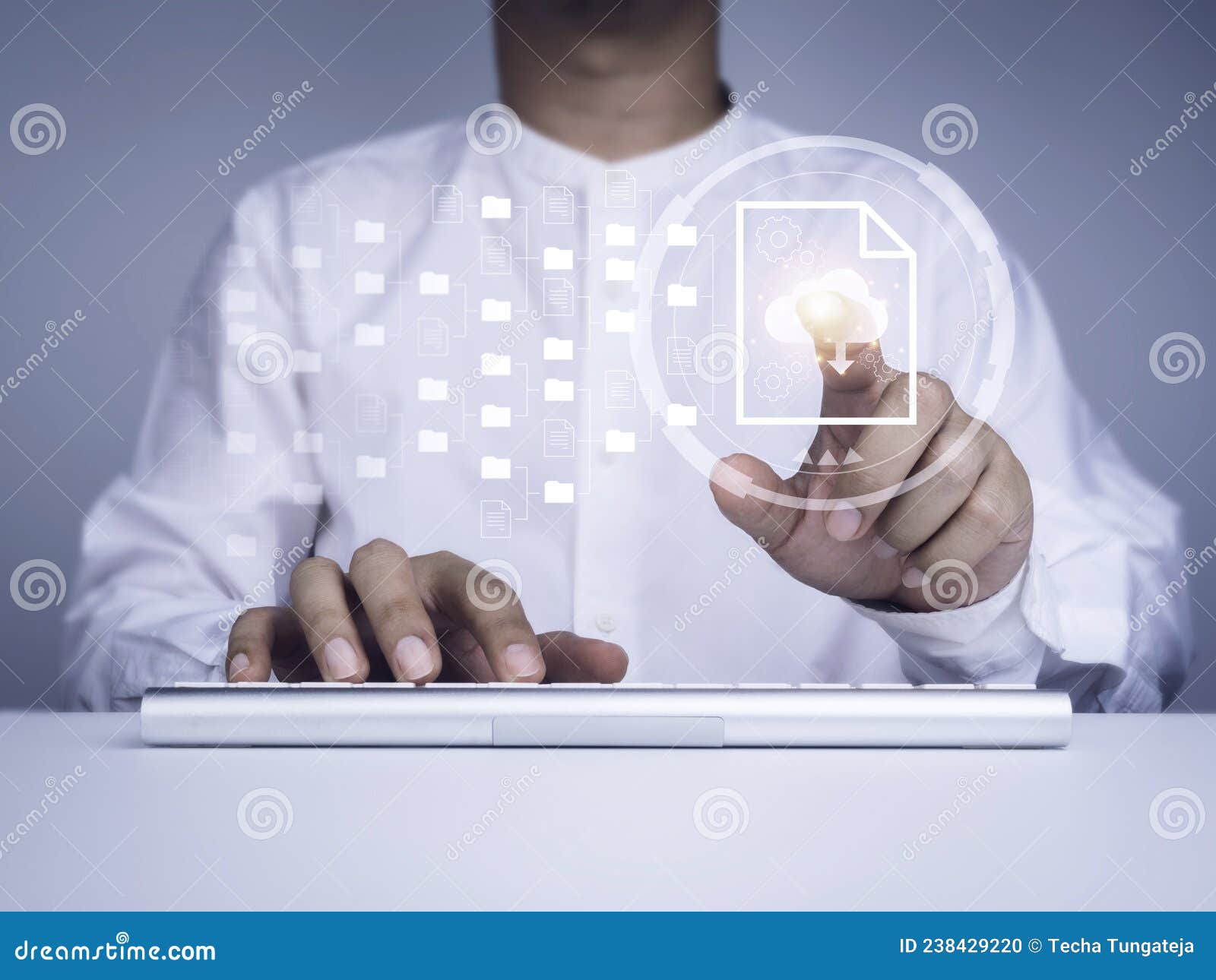 Document Management. Cloud Computing Technology Stock Photo - Image of ...