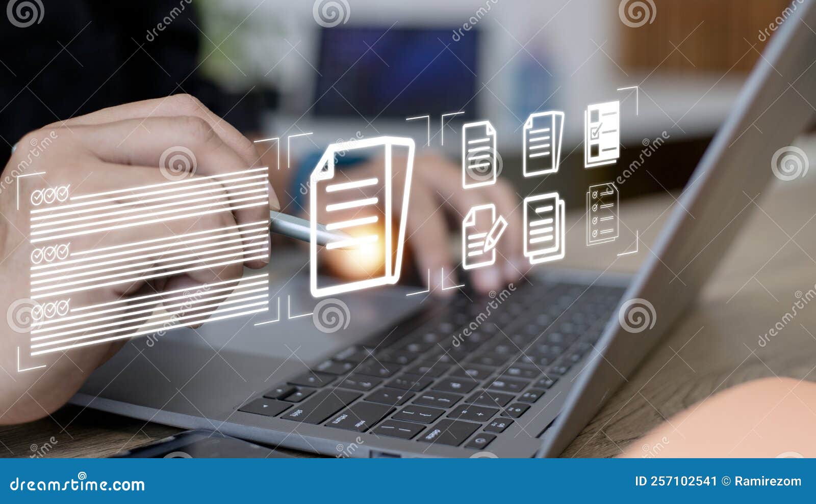 Document Management Concept, Online Documentation Database Stock ...
