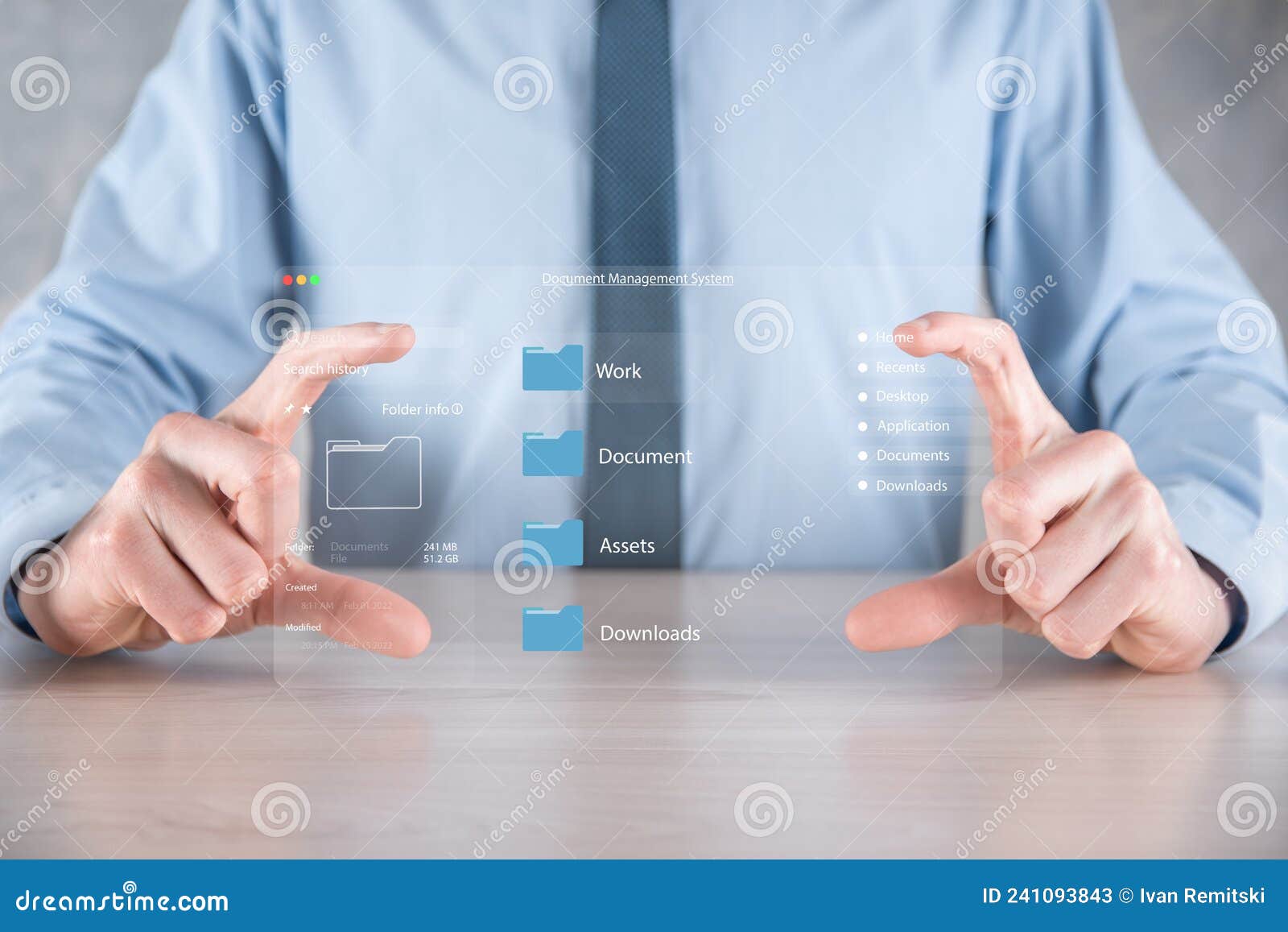 Document Management Concept. Virtual Screen Icons Document Management ...