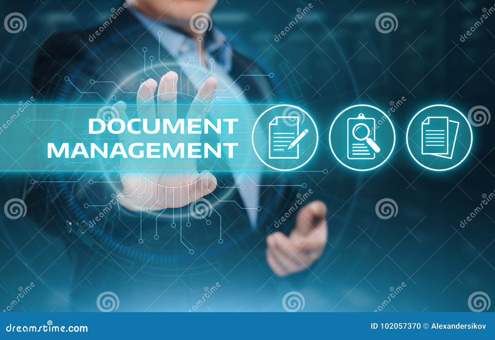 Document Management Data System Business Internet Technology Concept ...