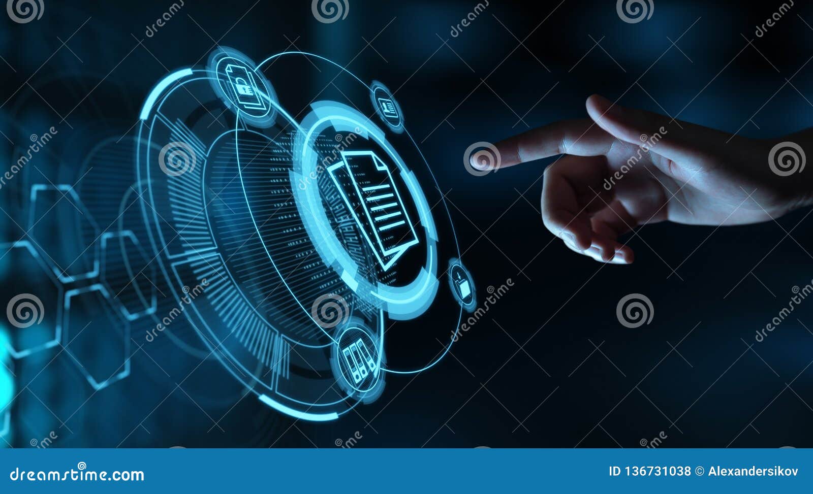 Document Management Data System Business Internet Technology Concept ...