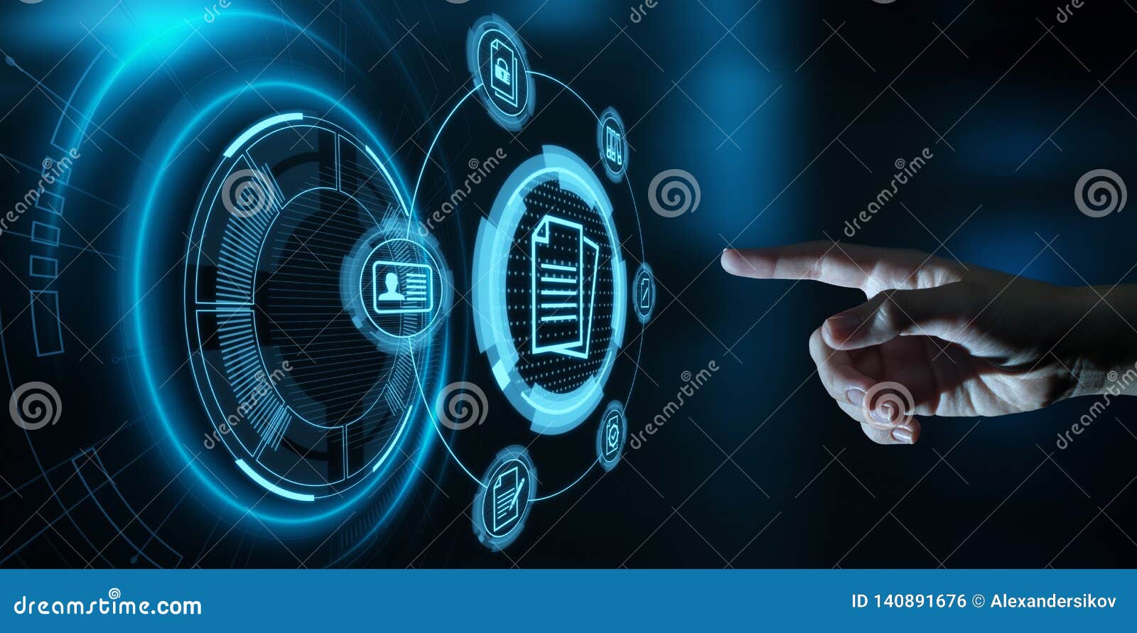 Document Management Data System Business Internet Technology Concept ...