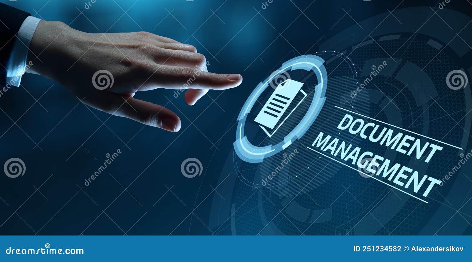 Document Management Data System Business Internet Technology Concept ...