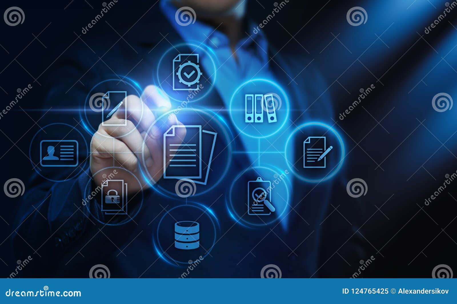 Document Management Data System Business Internet Technology Concept ...