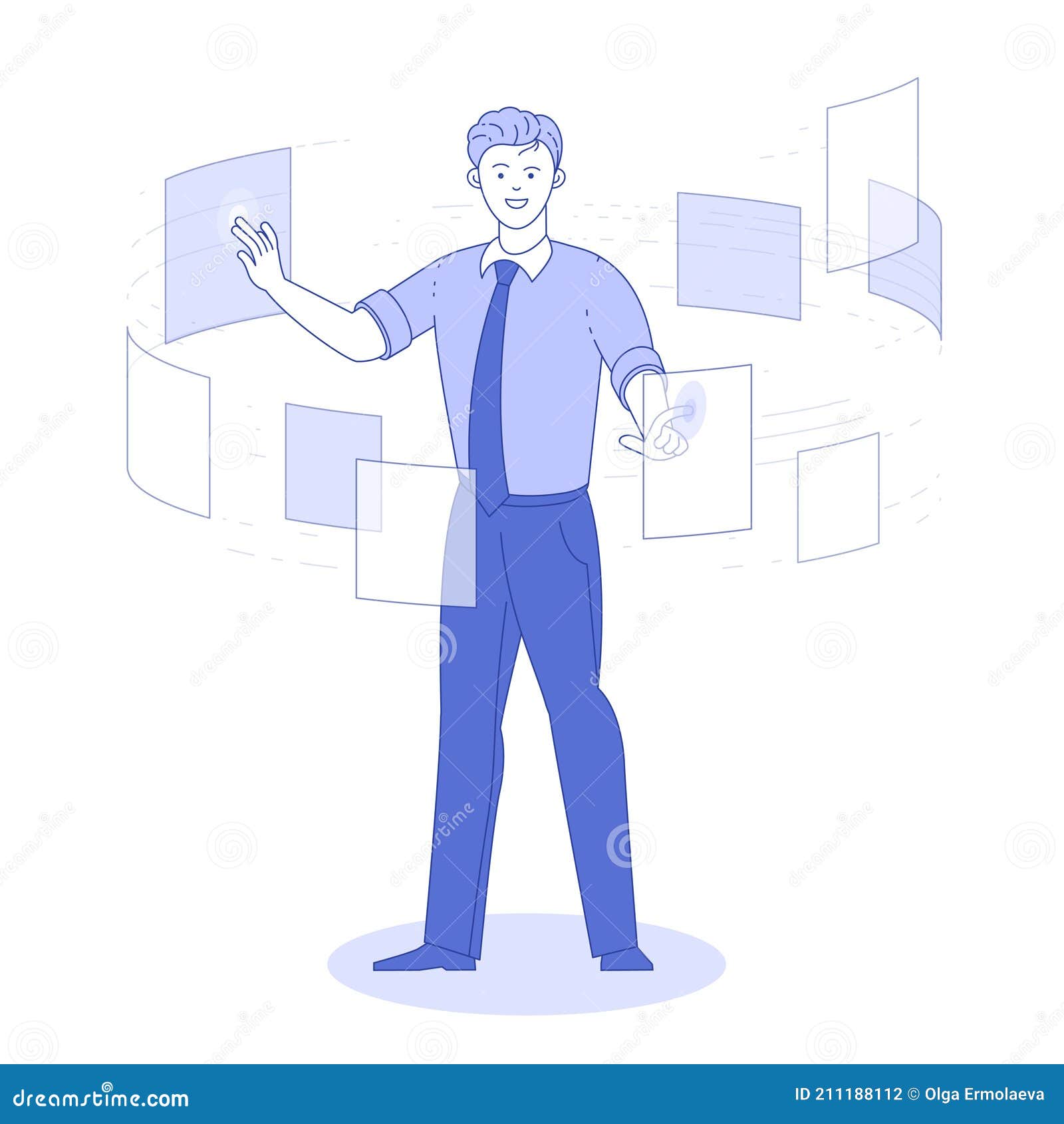 Document Management Data System Vector Concept. Stock Vector ...