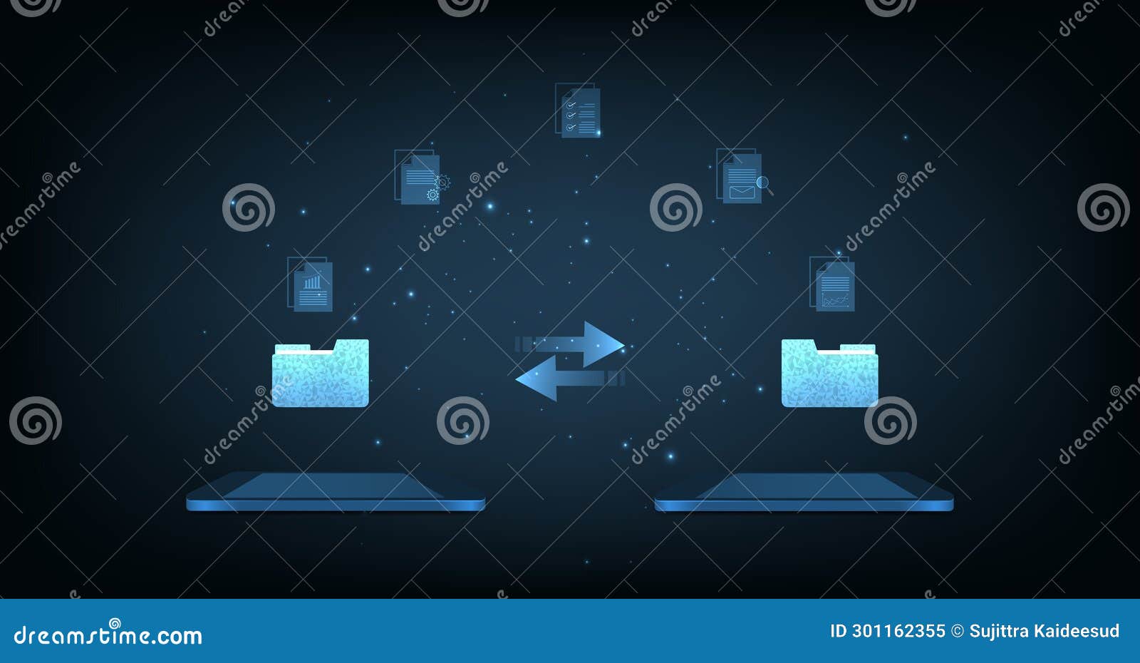 Document Management and Data Transfer through Mobile Technology Stock ...