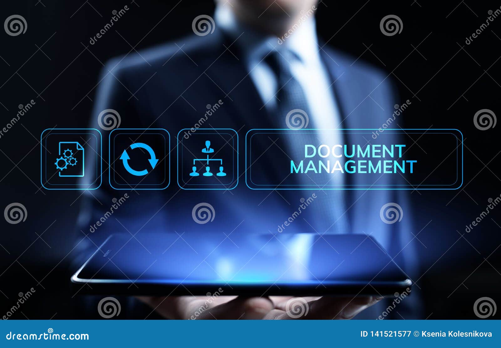 Document Management DMS System Digital Rights Management. Stock Image ...