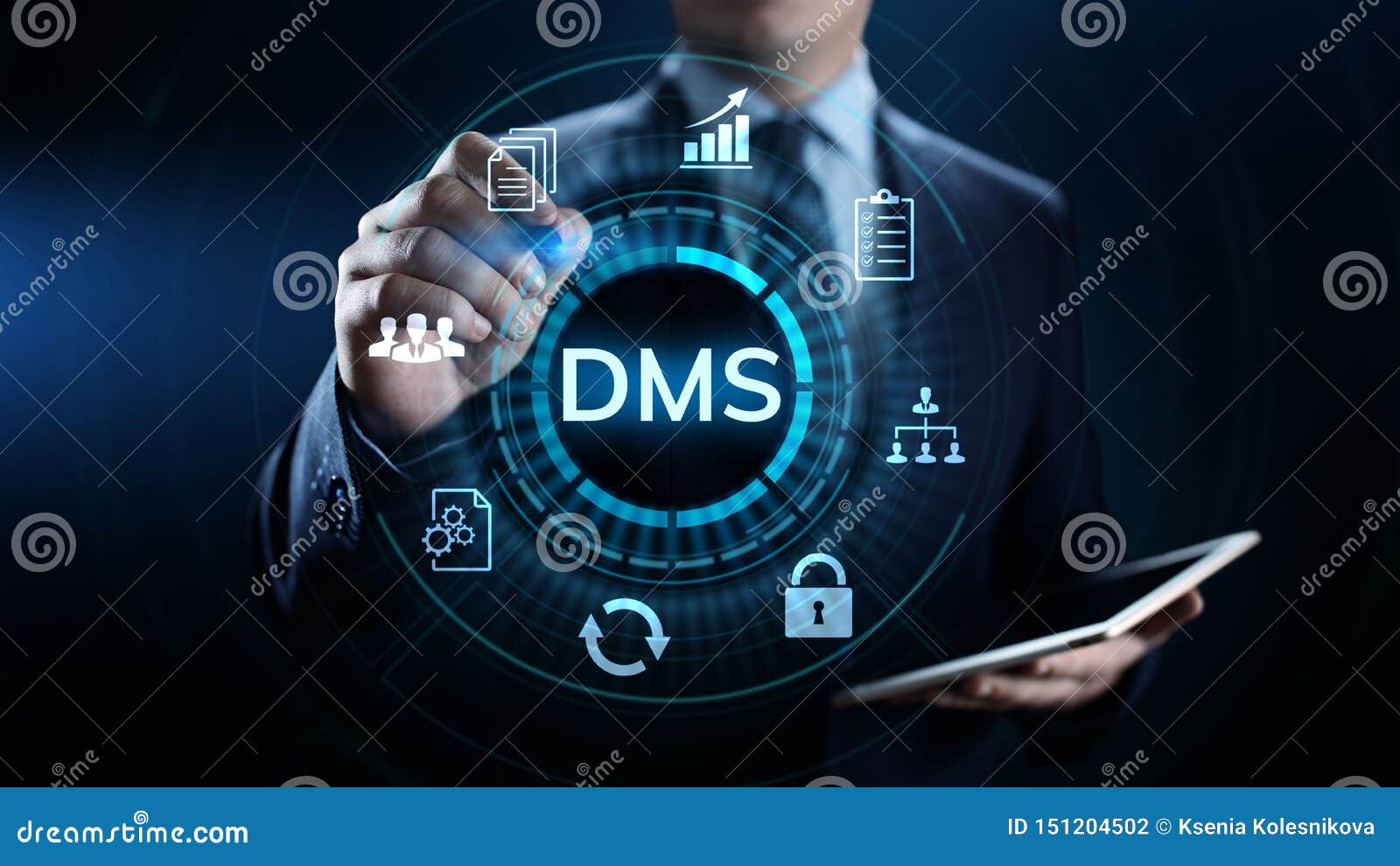 Document Management DMS System Digital Rights Management. Stock Photo ...