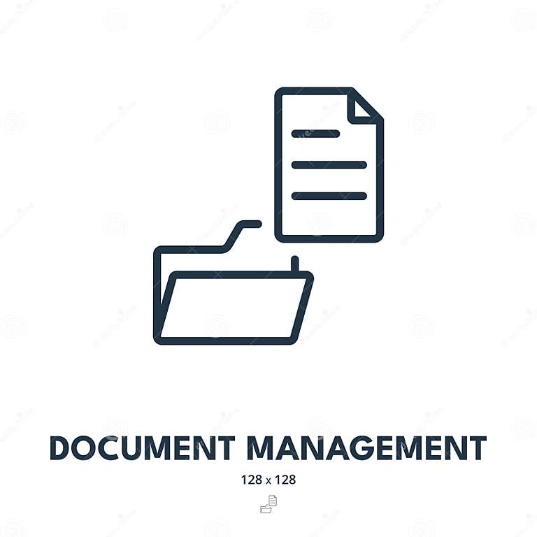 Document Management Icon. Archive, Paperwork, Workflow. Editable Stroke ...