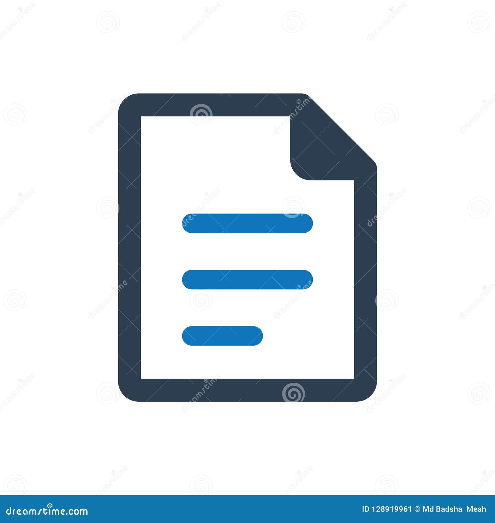 Document Management Icon stock vector. Illustration of page - 128919961