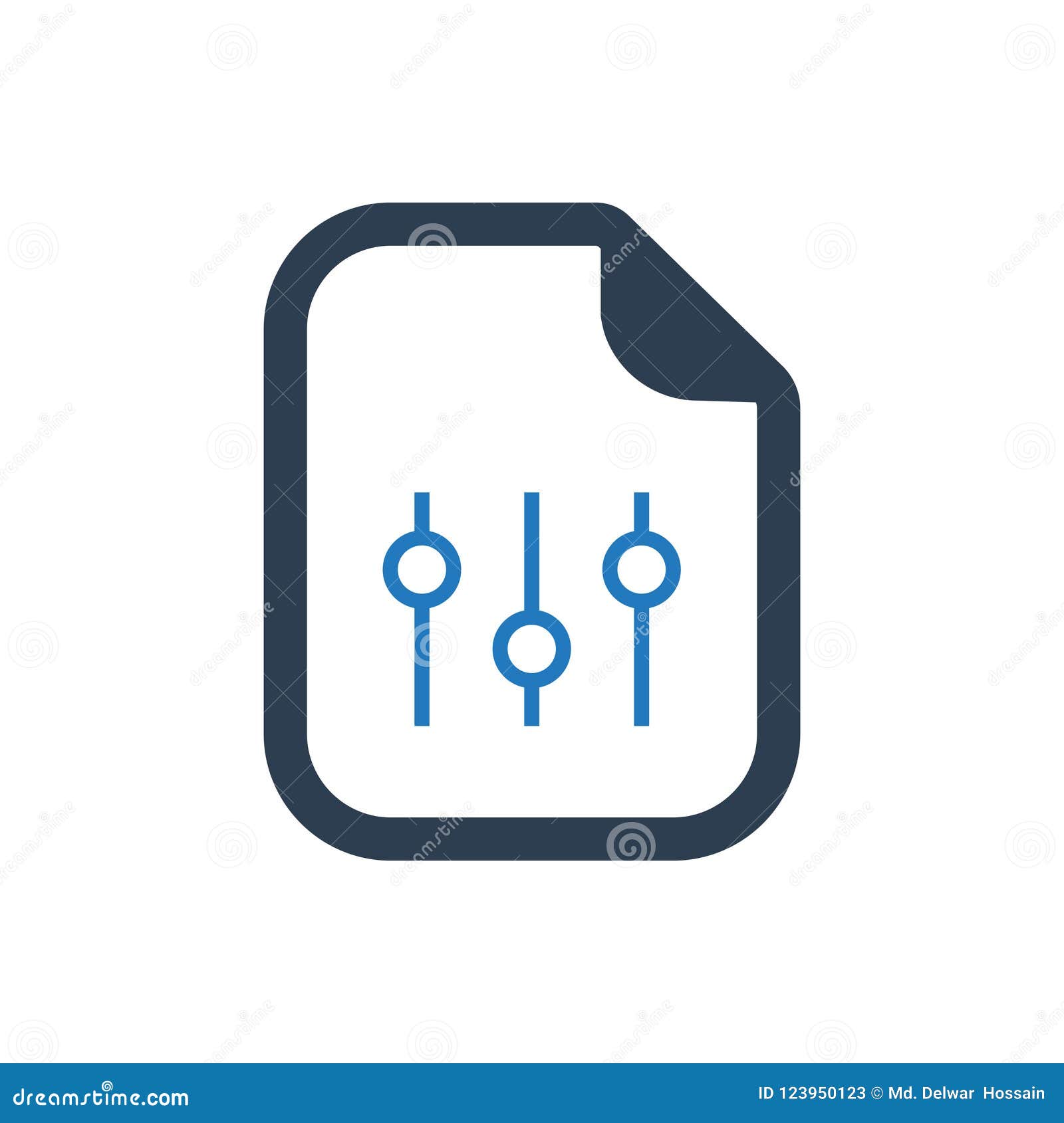 Document Management Icon stock vector. Illustration of refine - 123950123