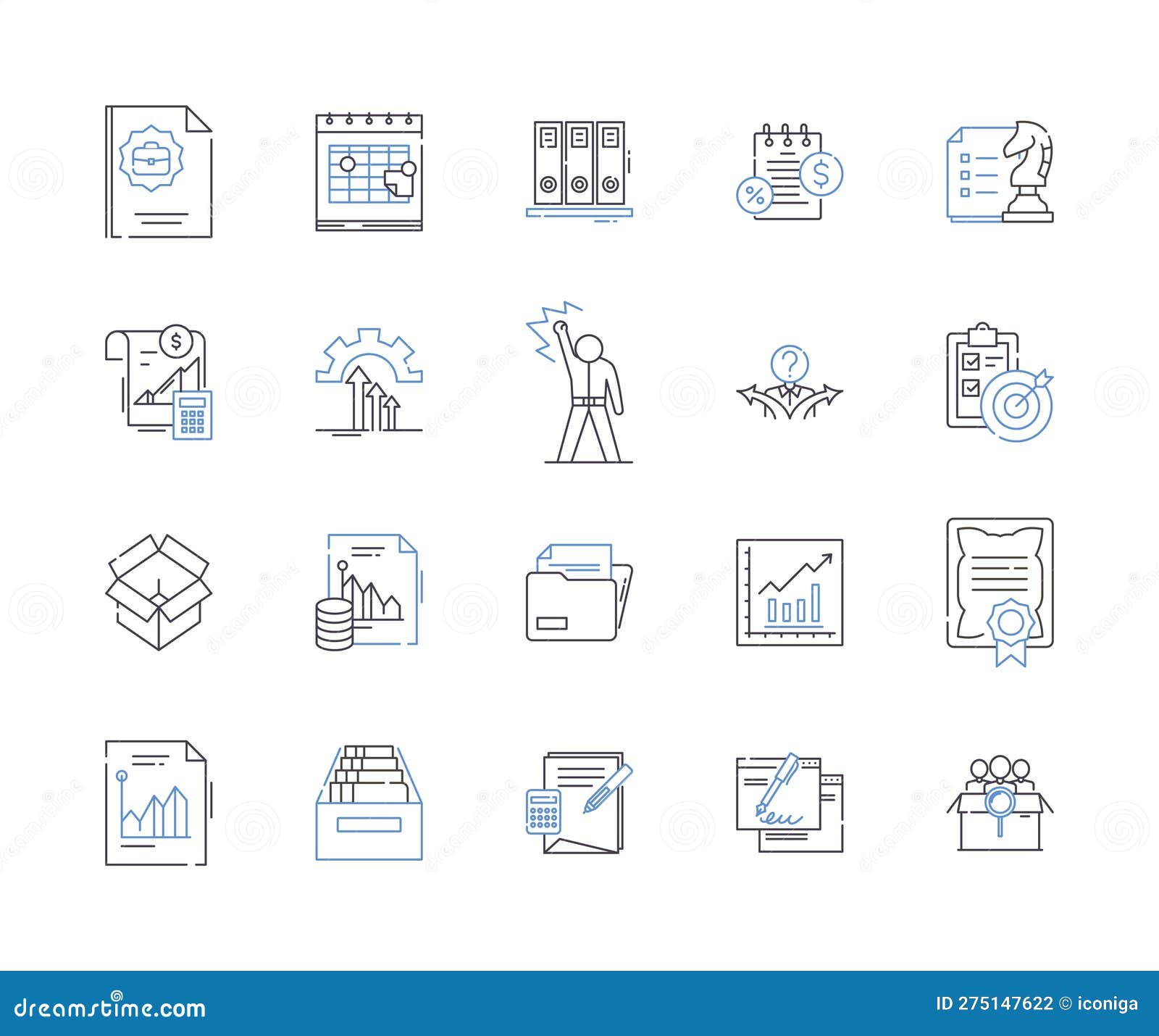 Document Management Outline Icons Collection. Document, Management ...