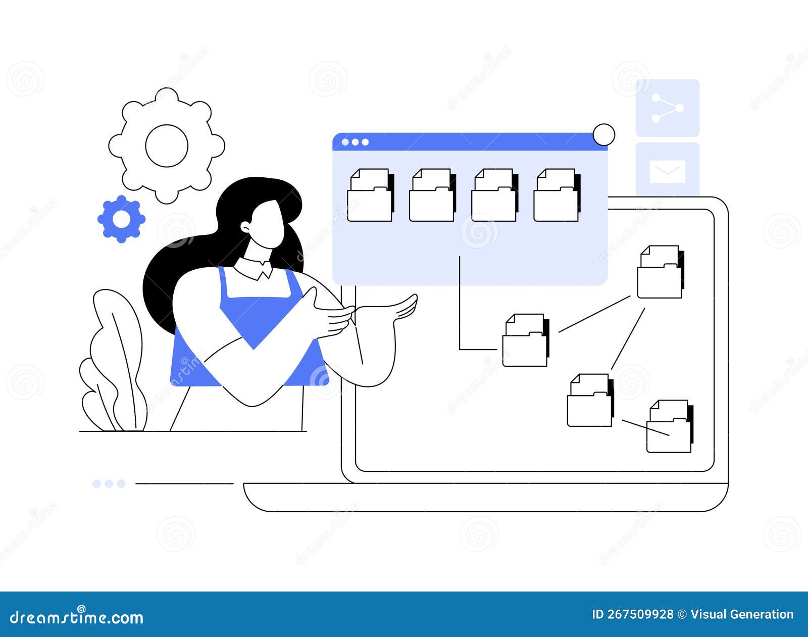Document Management Soft Abstract Concept Vector Illustration. Stock ...