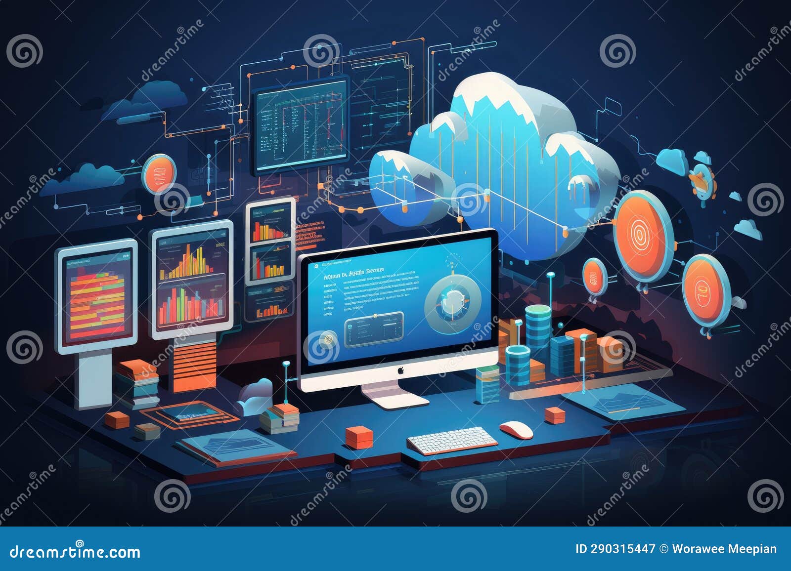 Document Management System on Cloud Popup from Computer Desktop ...