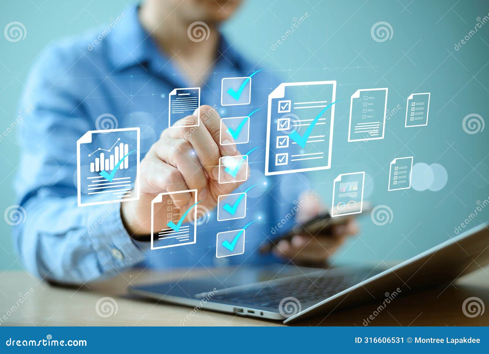 Document audit inspection stock image. Image of laptop - 316606531