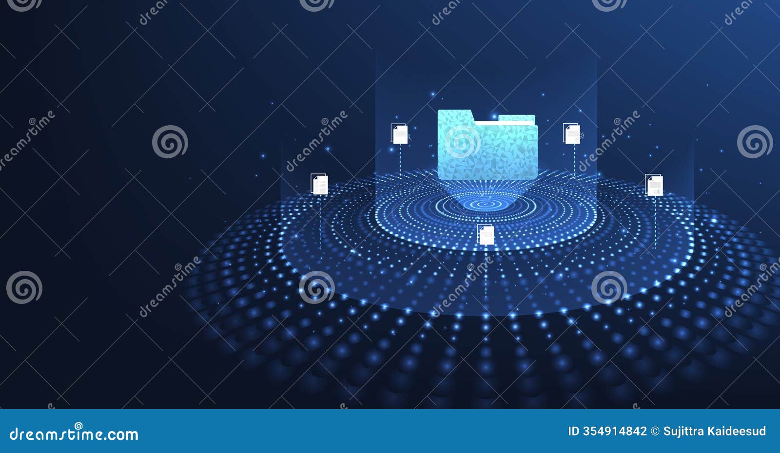 Document Management System Concept Stock Illustration - Illustration of ...