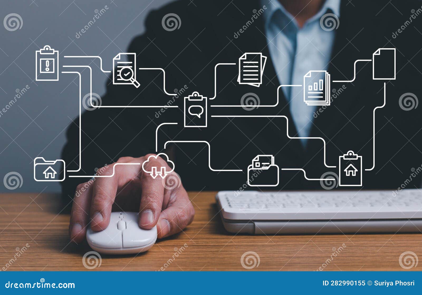Document Management System Concept. Online Document File Data Software ...