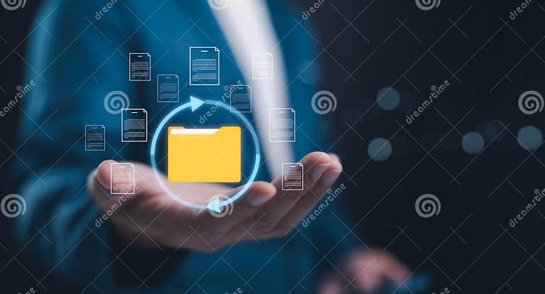 Document Management System Concept. Online Document File Data Software for Efficient Archiving ...