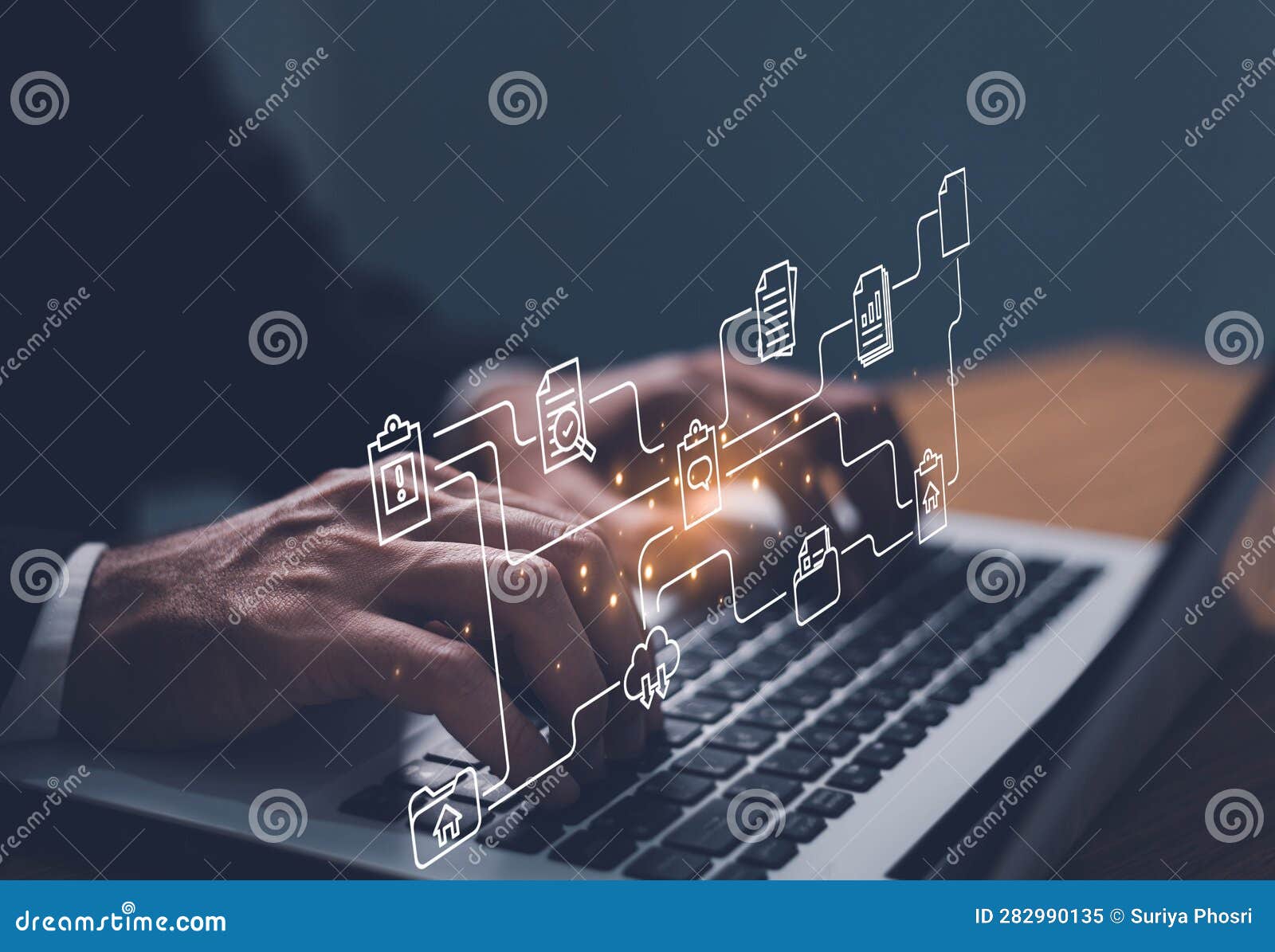 Document Management System Concept. Online Document File Data Software ...