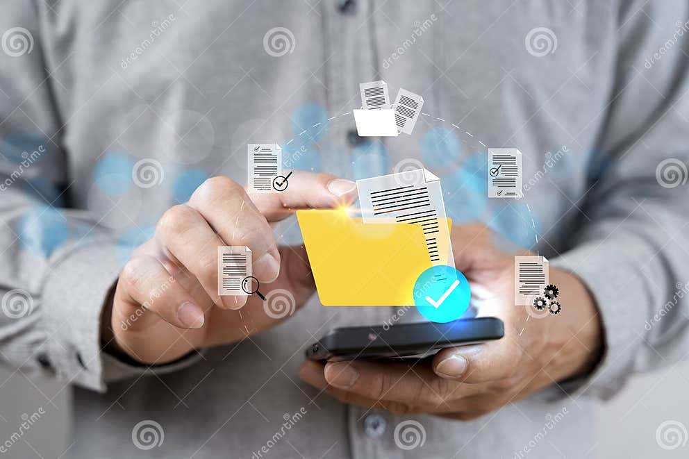 Document Management System Concept, Software System for Managing Documents, Information Stock ...