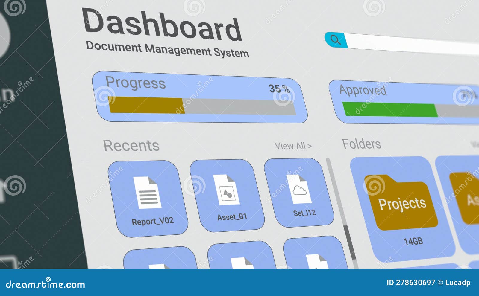 Document management system stock illustration. Illustration of ...