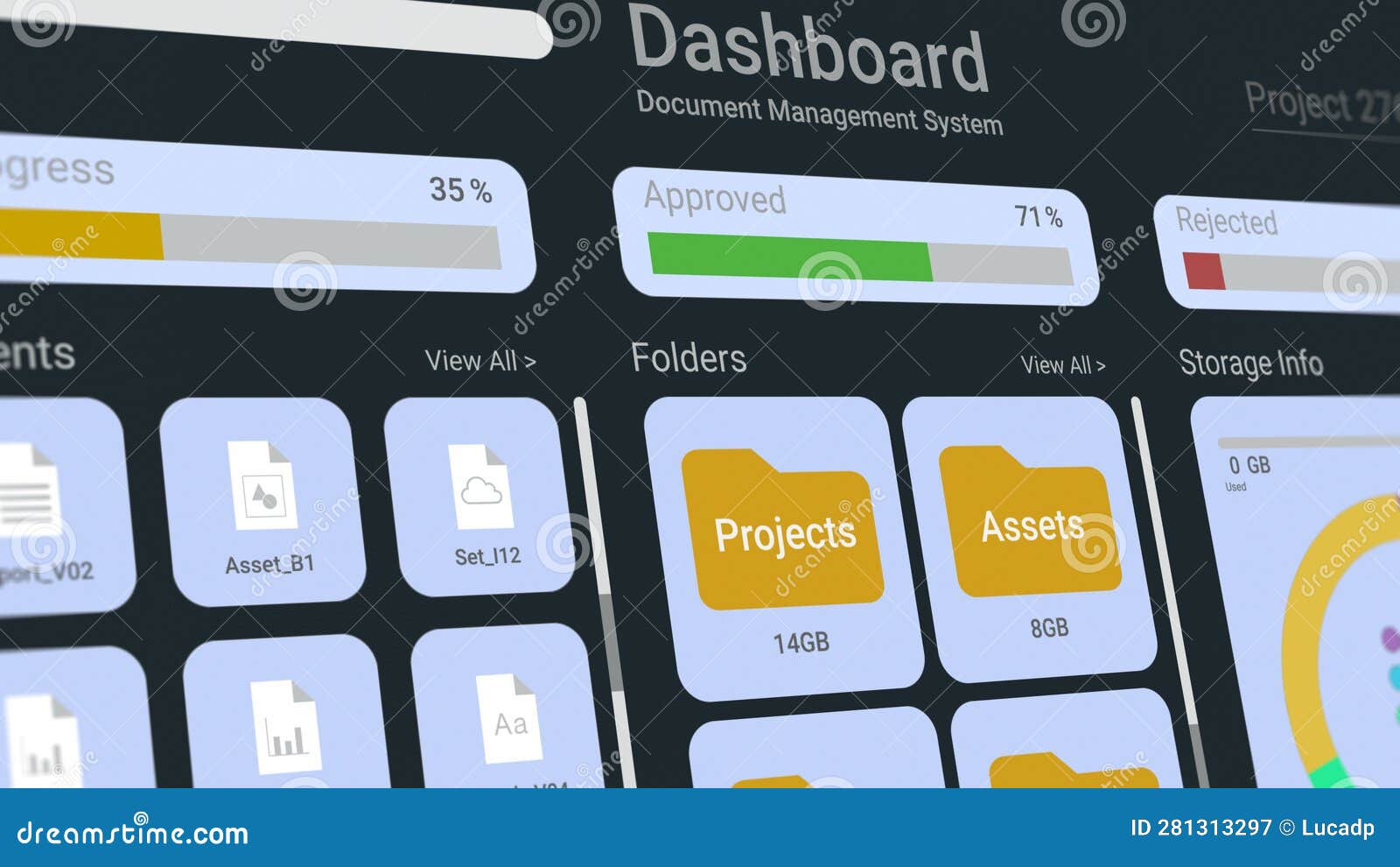 Document management system stock illustration. Illustration of document ...