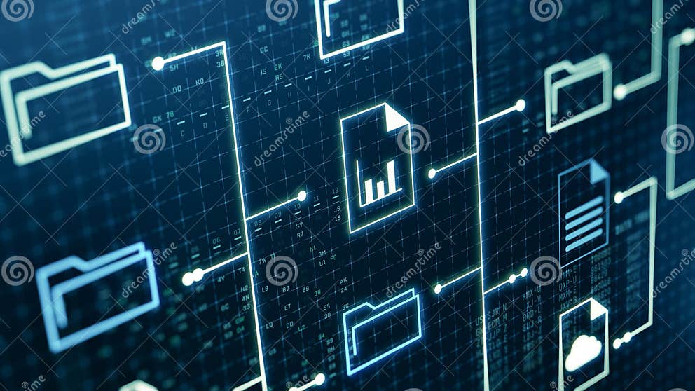 Document management system stock illustration. Illustration of business ...