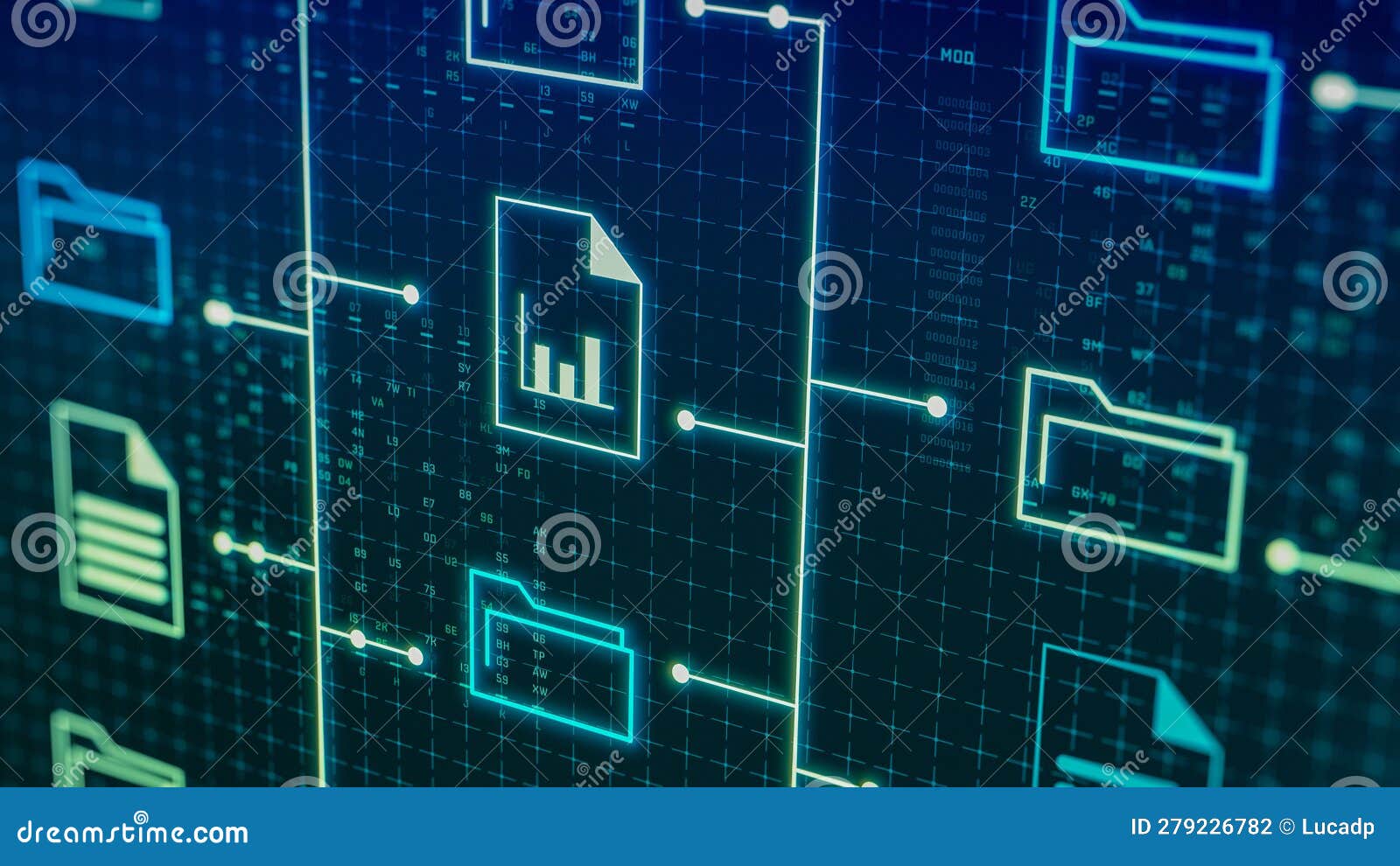 Document management system stock illustration. Illustration of metadata ...
