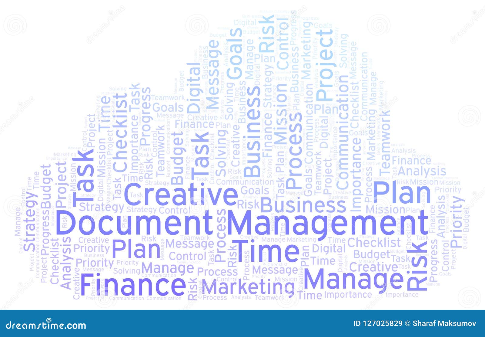 Document Management Word Cloud, Made with Text only. Stock Illustration ...