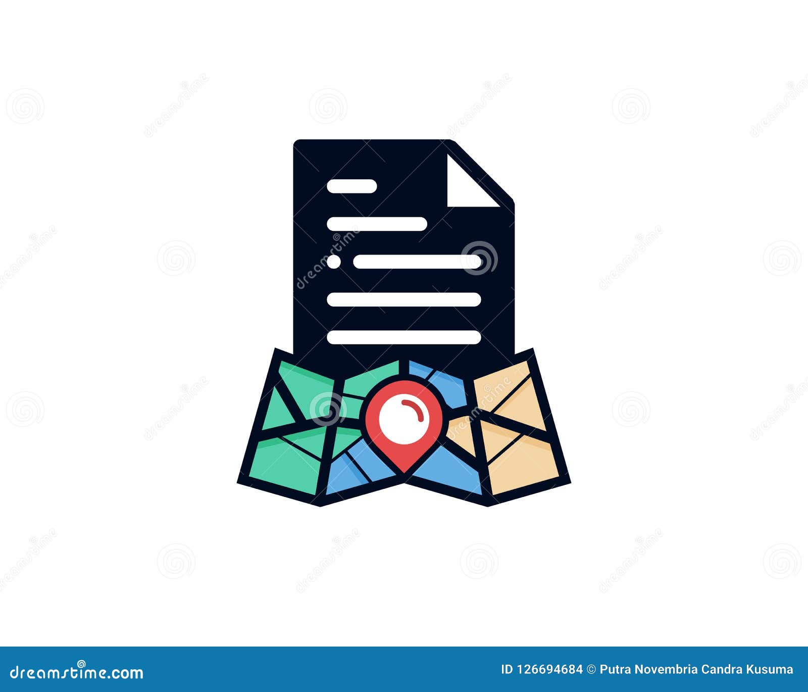 Document Map Logo Icon Design Stock Vector - Illustration of design ...