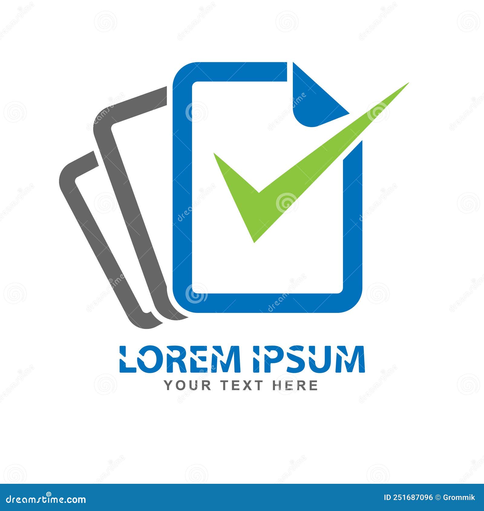 Document. Multi-purpose Logo, Sticker, Label or Brand Template for ...