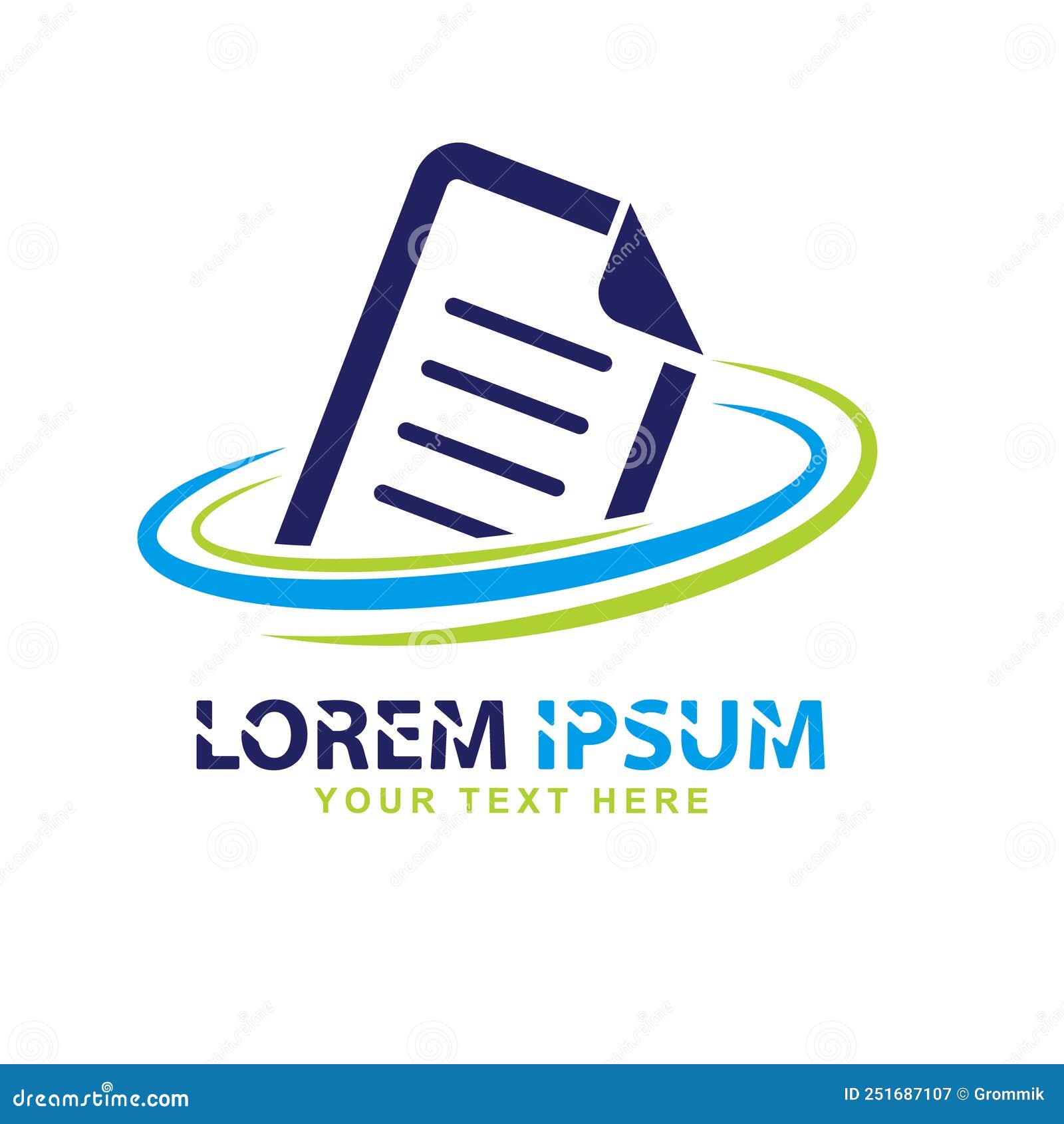 Document. Multi-purpose Logo, Sticker, Label or Brand Template for ...