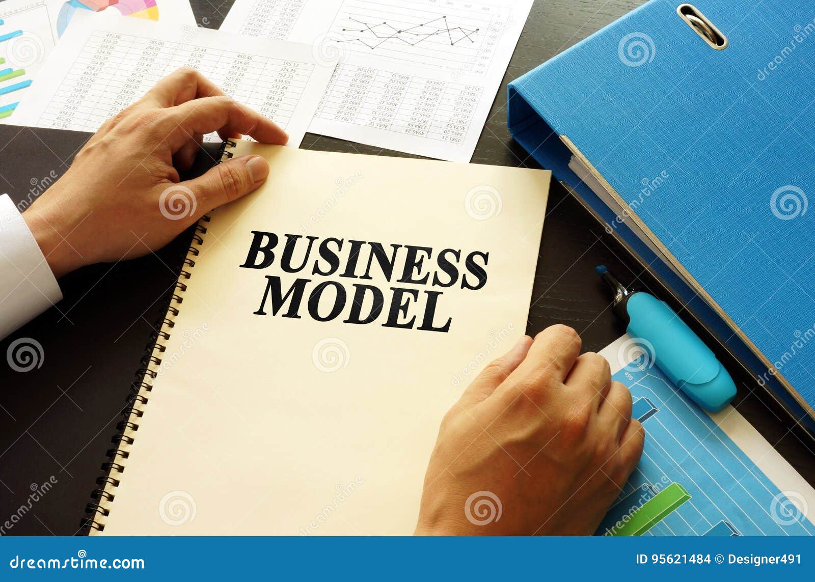 Document with Name Business Model. Stock Photo - Image of team, project ...