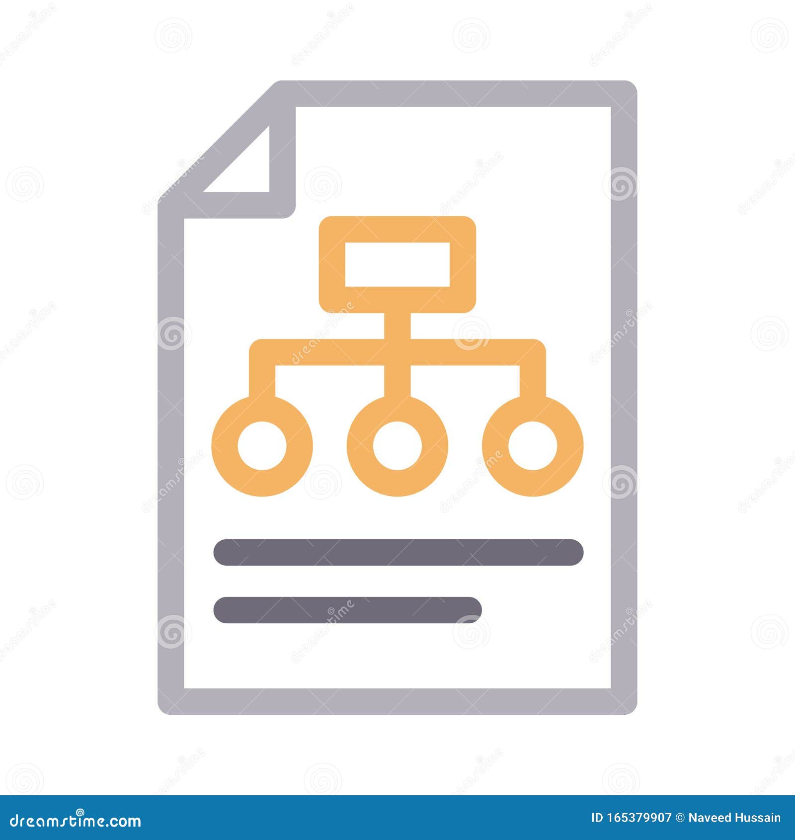 Document Network Vector Color Line Icon Stock Illustration ...