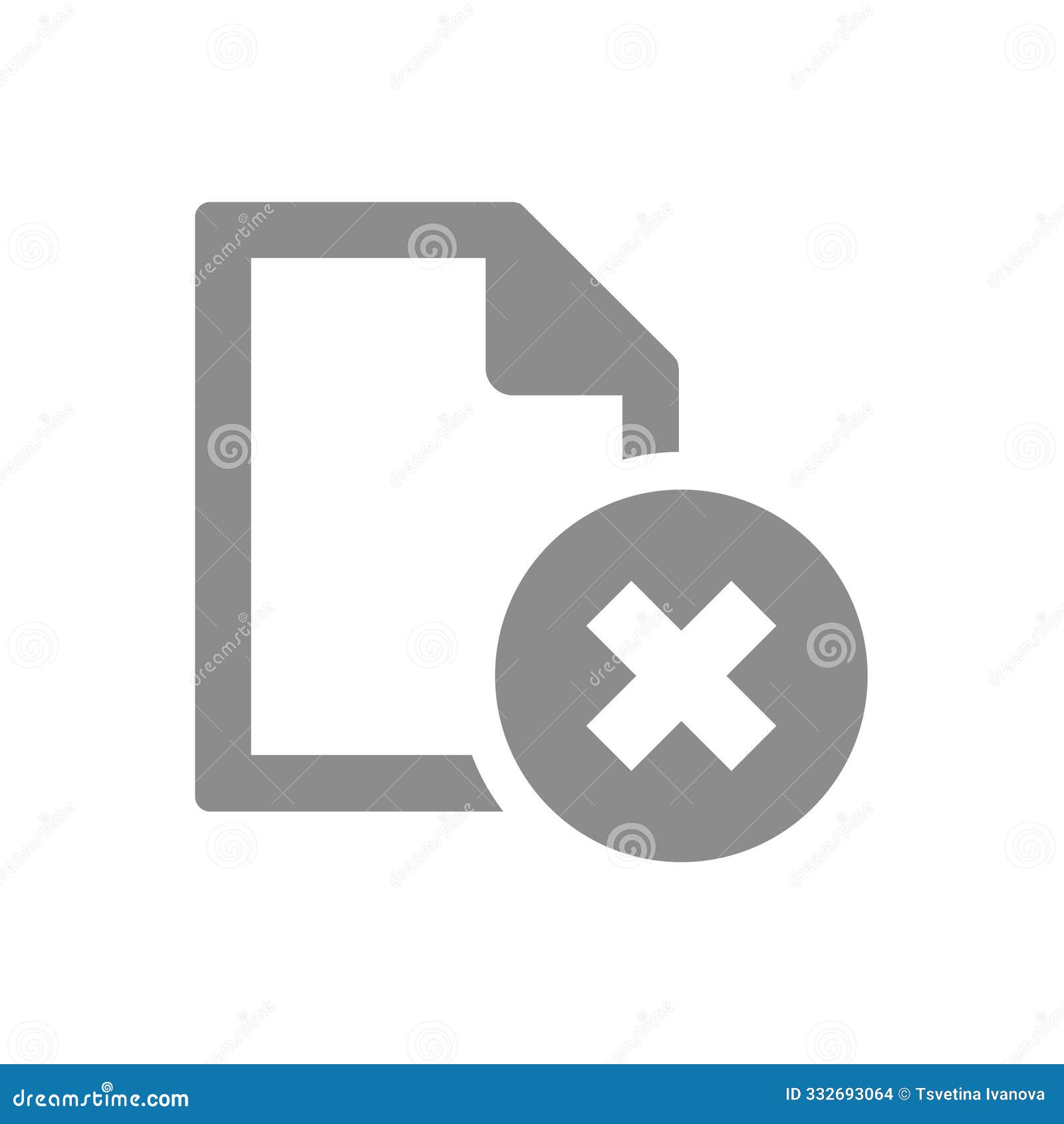 Document Not Accepted or Rejected Vector Icon Stock Illustration ...