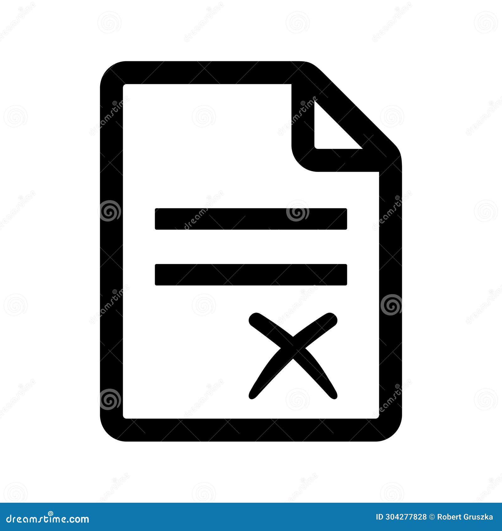 Document not approved stock illustration. Illustration of list - 304277828