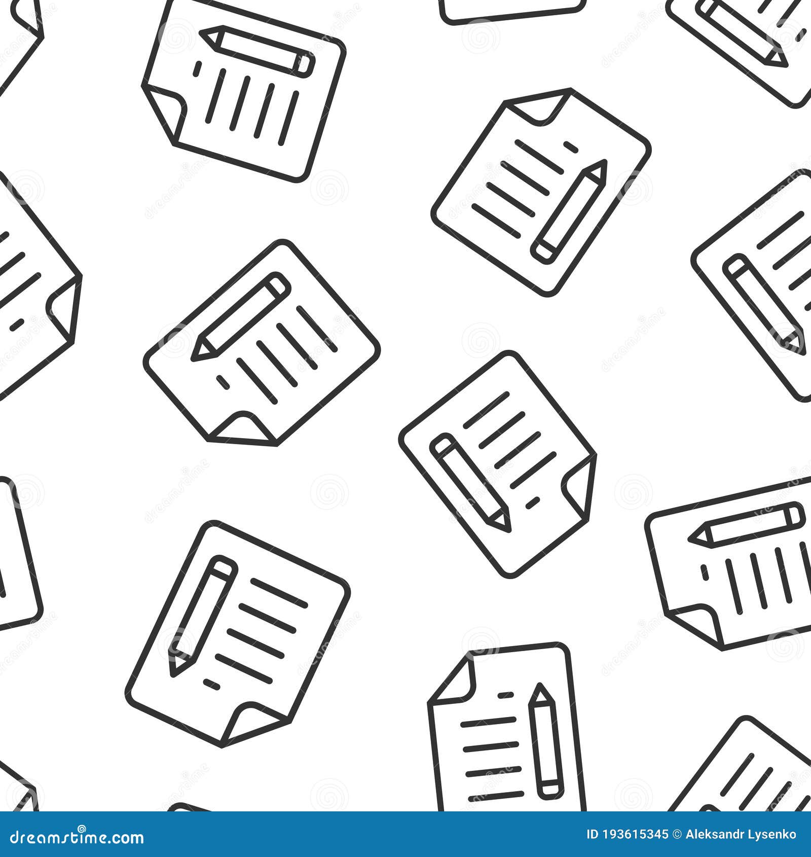 Notepad Seamless Pattern,outline Note Royalty-Free Illustration ...