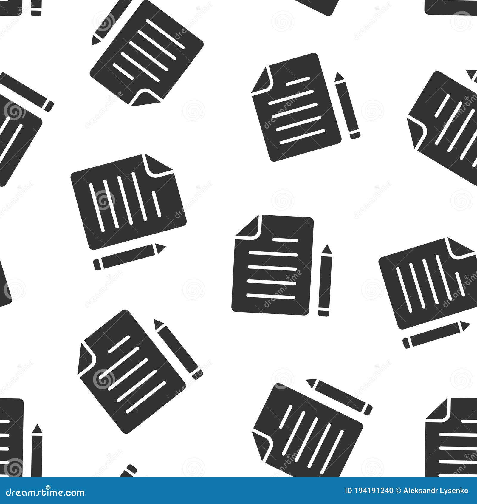Notepad Seamless Pattern,outline Note Royalty-Free Illustration ...