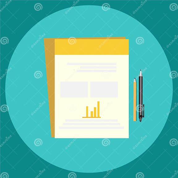 Document note, pen, vector stock vector. Illustration of abstract ...
