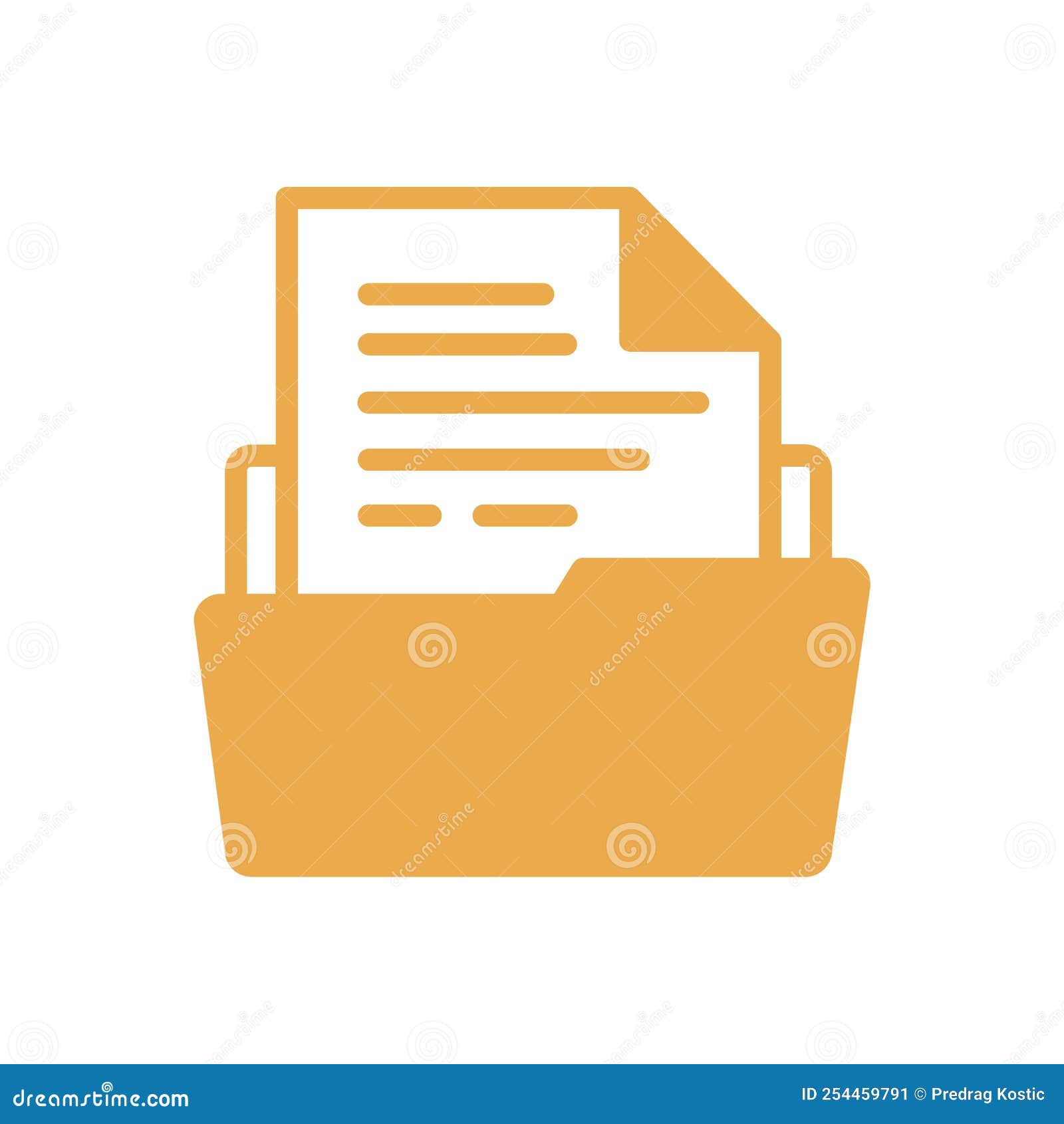 Document open folder icon stock illustration. Illustration of brand ...