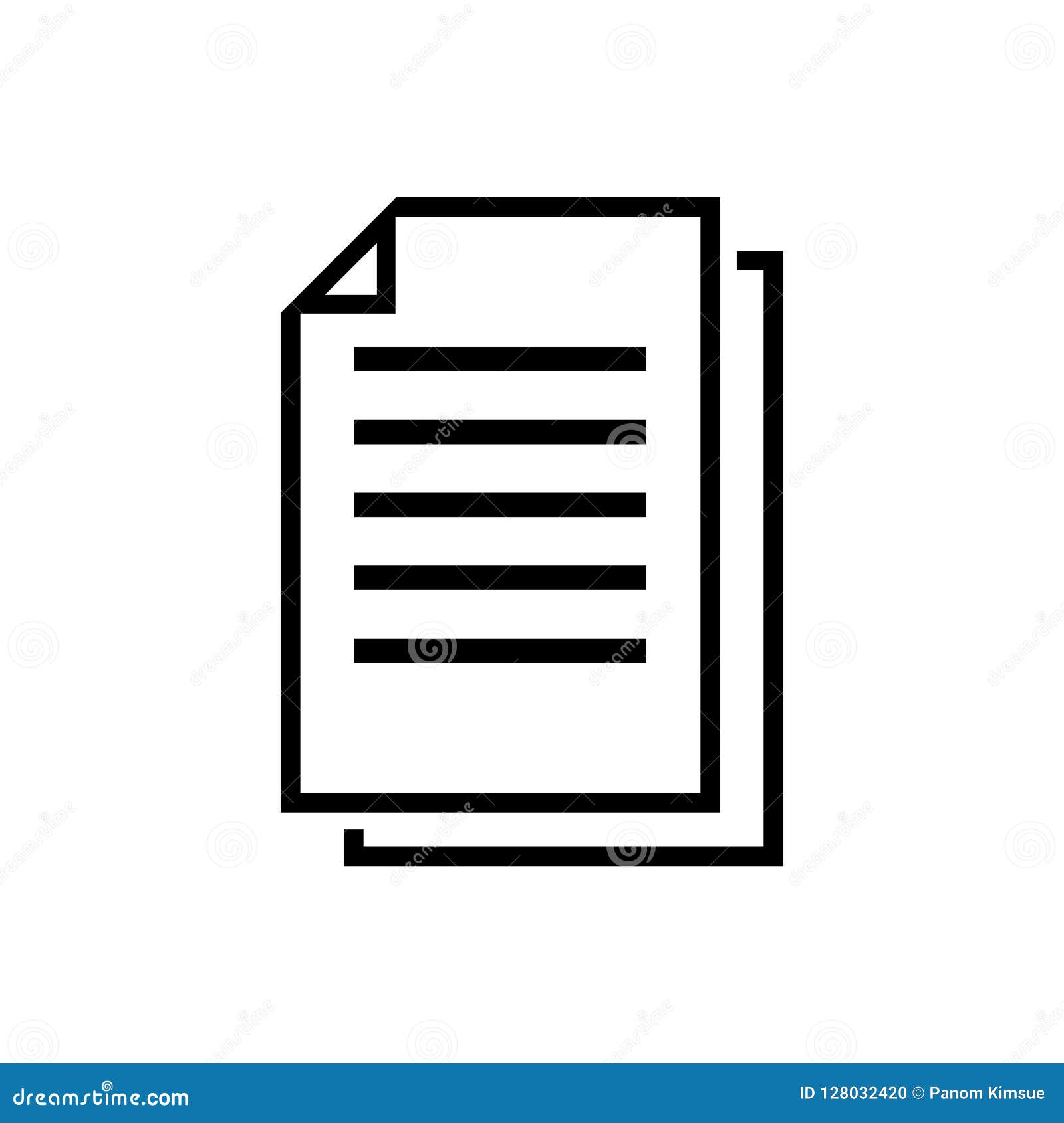 Document Outline Flat Vector Icon for Graphic Design, Logo, Web Site ...