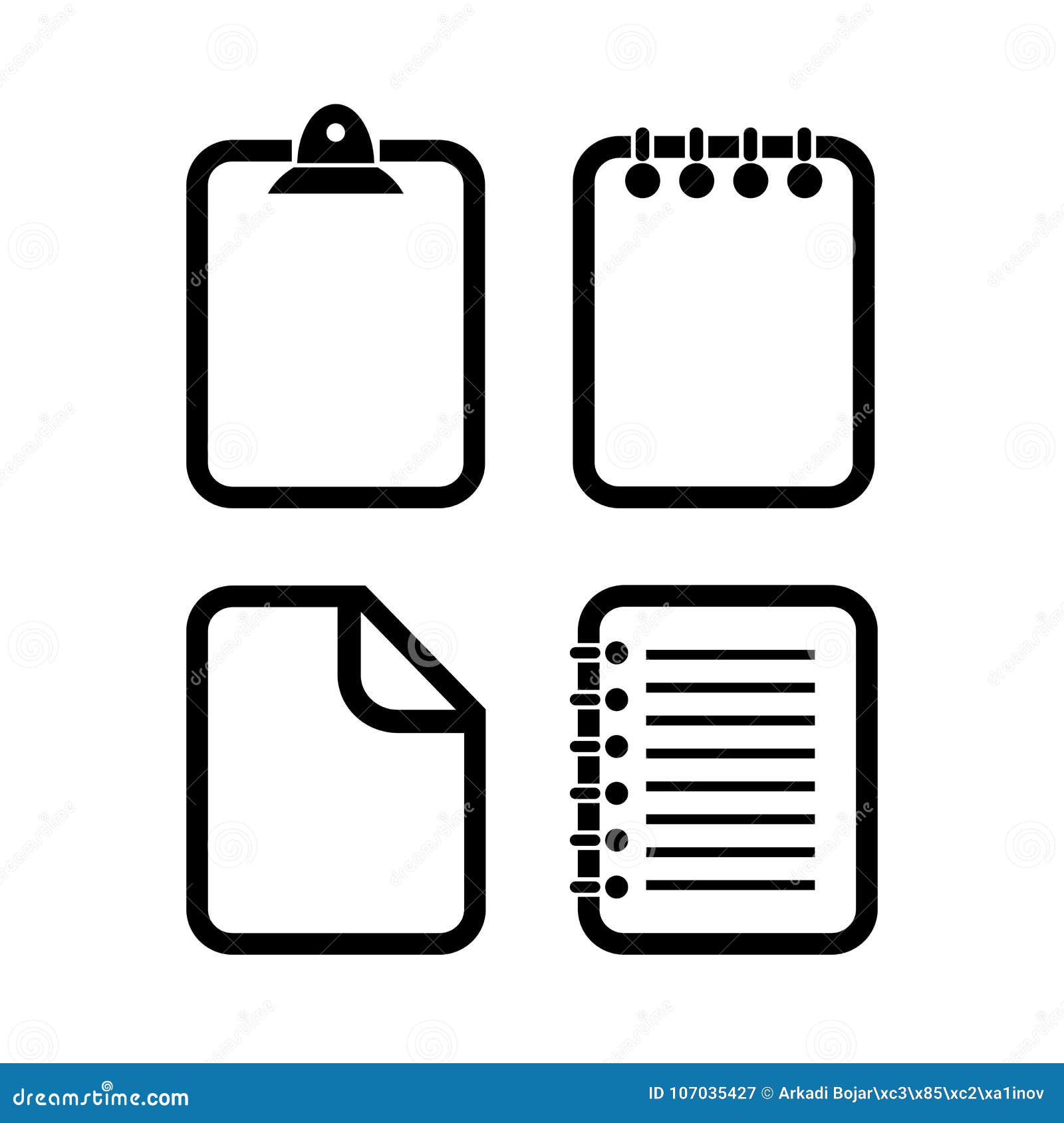 Document Outline Vector Icon Stock Vector - Illustration of application ...