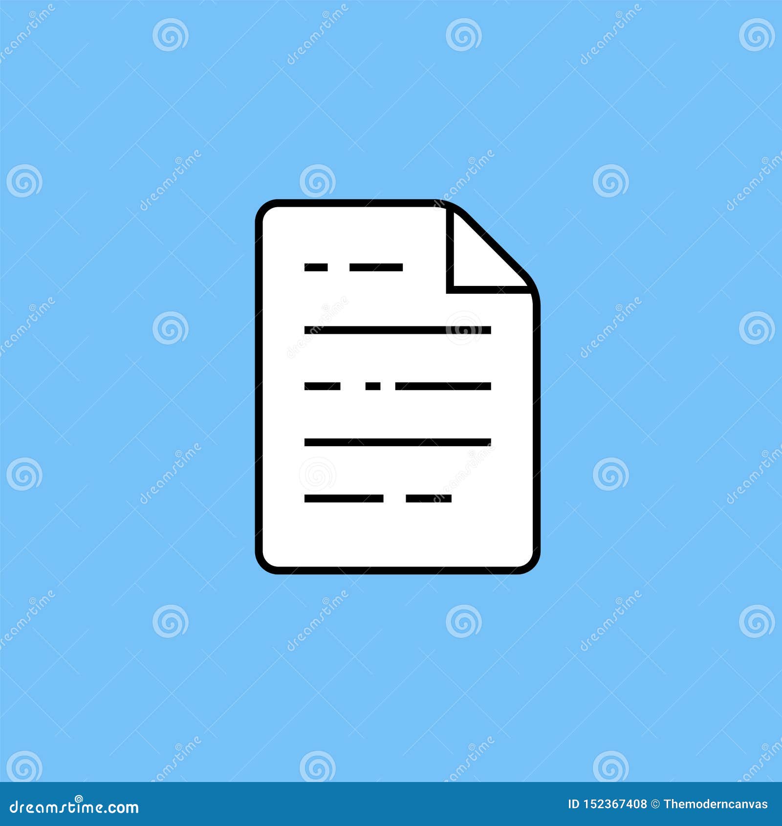 Document page line icon stock vector. Illustration of copy - 152367408