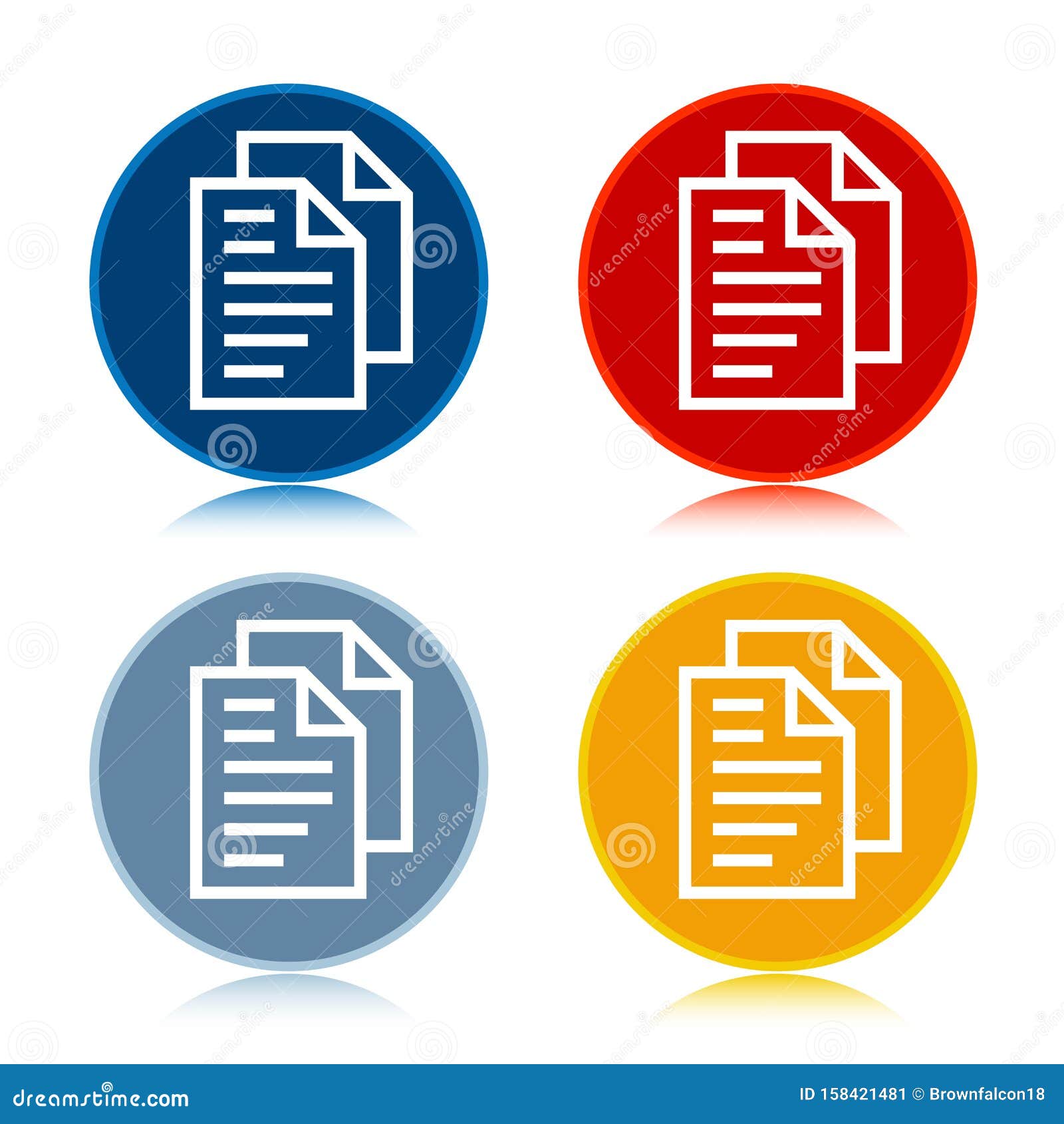 Document Pages Icon Trendy Flat Round Buttons Set Illustration Design ... Document Pages Icon Trendy Flat Round Buttons Set Illustration Design ...
