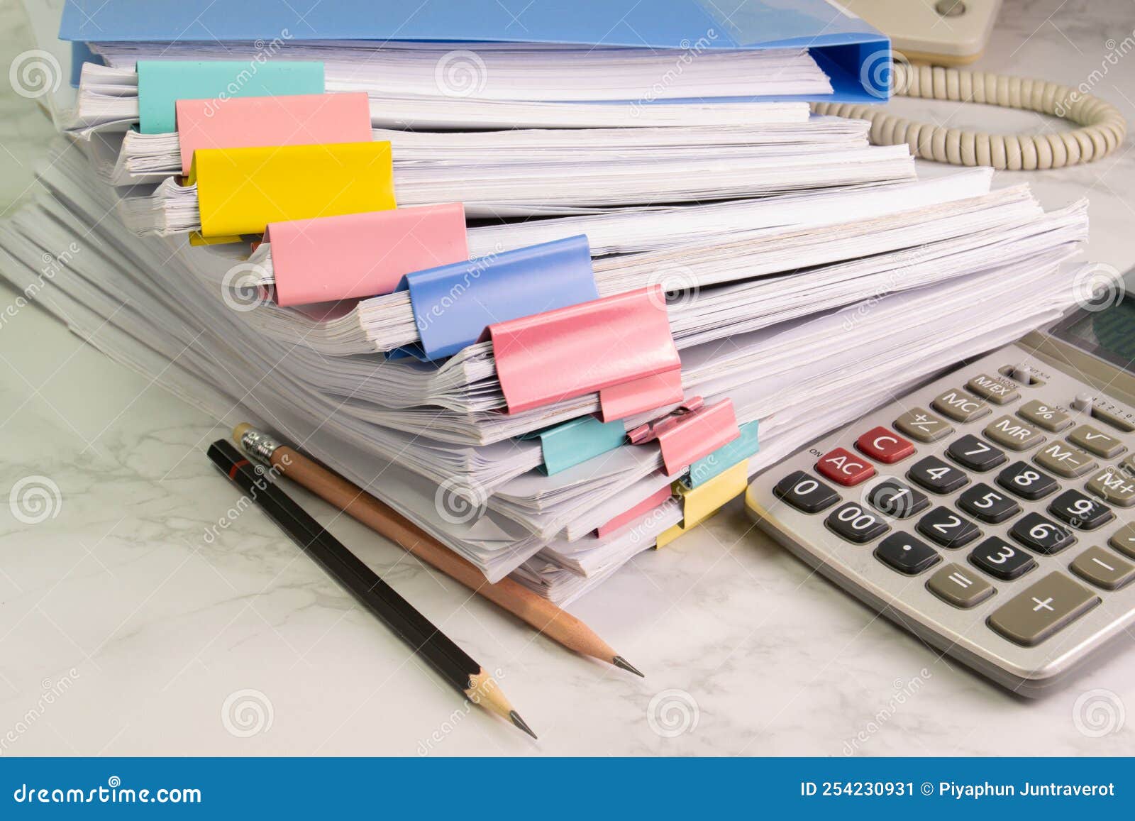 Document Paper of Business Report Paper File on the Table with Pencil ...