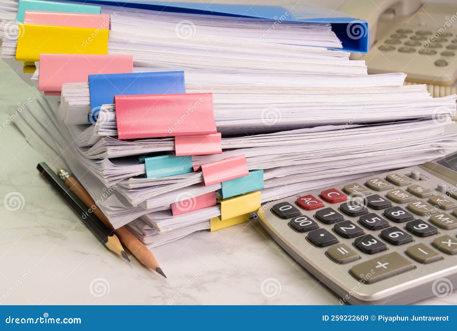 Document Paper of Business Report Paper File on the Table with Pencil ...