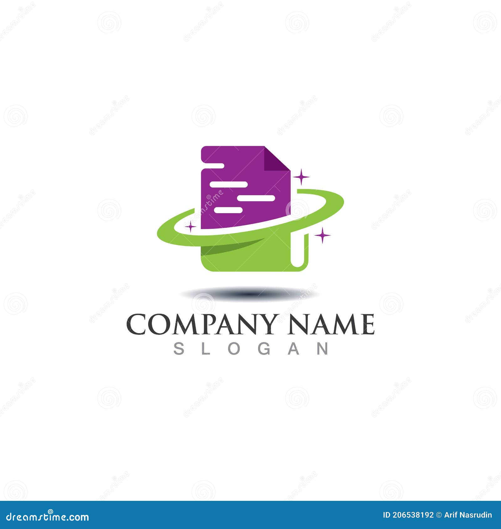 Document Paper Logo Company Icon Template Design Creative Vector Stock ...