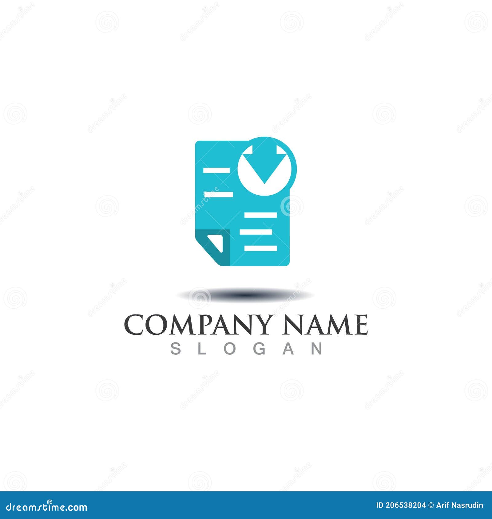 Document Paper Logo Company Icon Template Design Creative Vector Stock ...